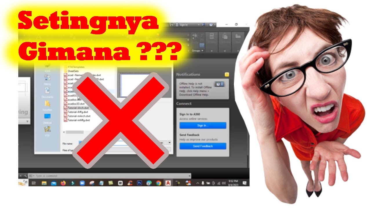 Cara Setting Awal Autocad | Ini Perbedaan Autocad Sebelum di Seting dan ...