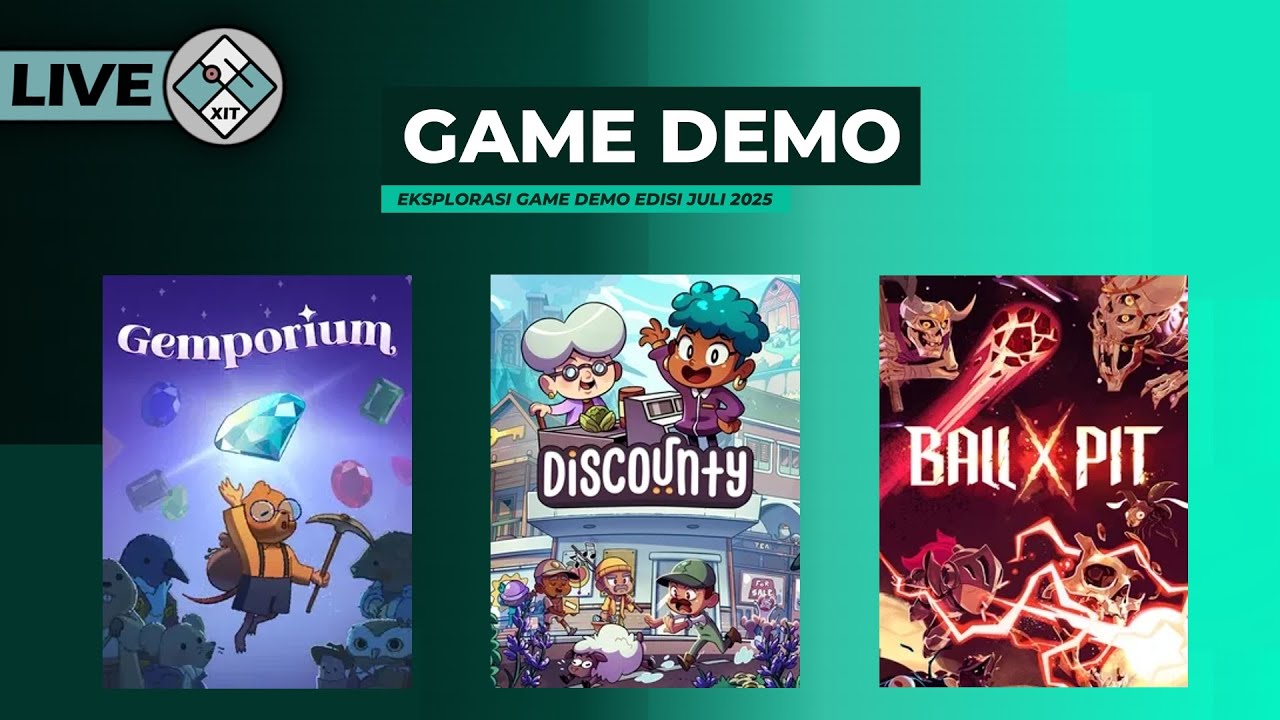 Cobain Game Demo Gemporium, Discounty, dan BALL x PIT - YouTube