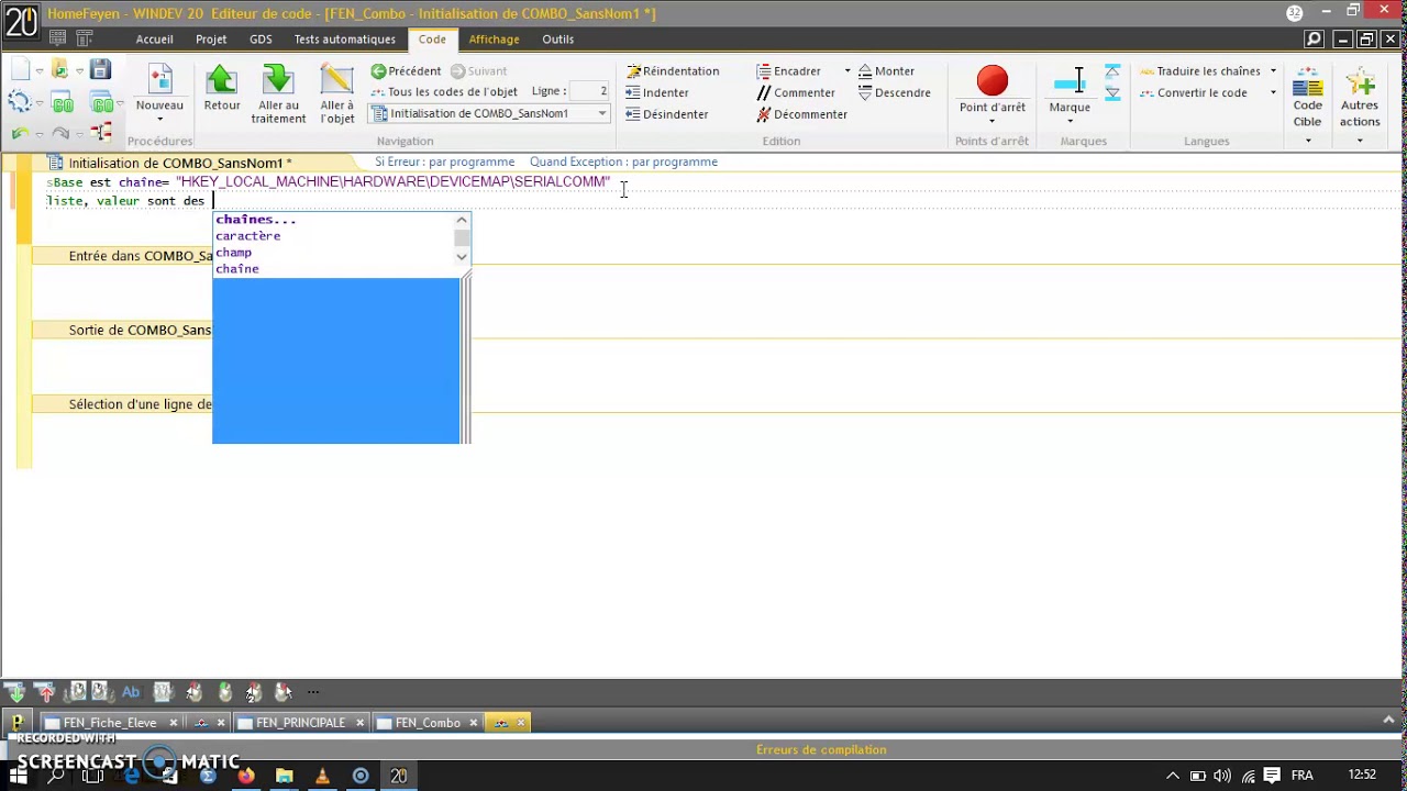 Charger Port Dans le Combo en Windev - YouTube