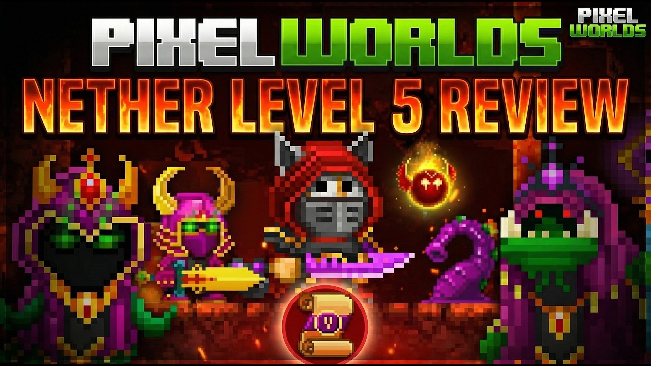 Nether Level 5 Review | Pixel Worlds Game - YouTube