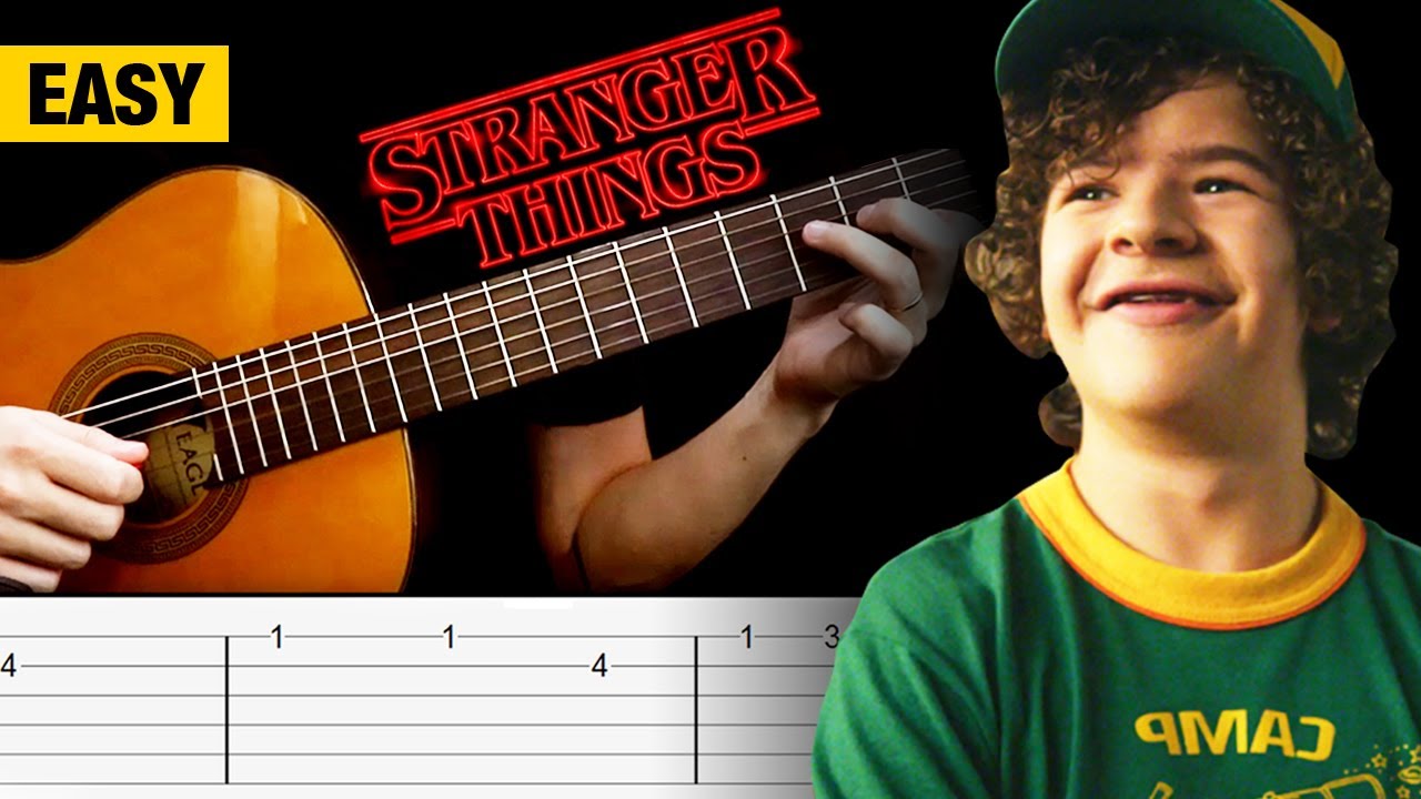 NEVER ENDING STORY Guitar Tabs Tutorial Easy (Stranger Things) - YouTube