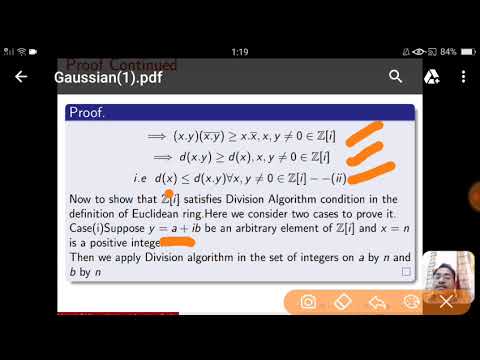Euclidean Ring examples Gaussian integer ring and units of the ring ...
