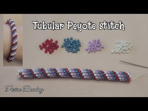 DIY Beaded Even Tubular Peyote Stitch Bracelet tutorial 💝