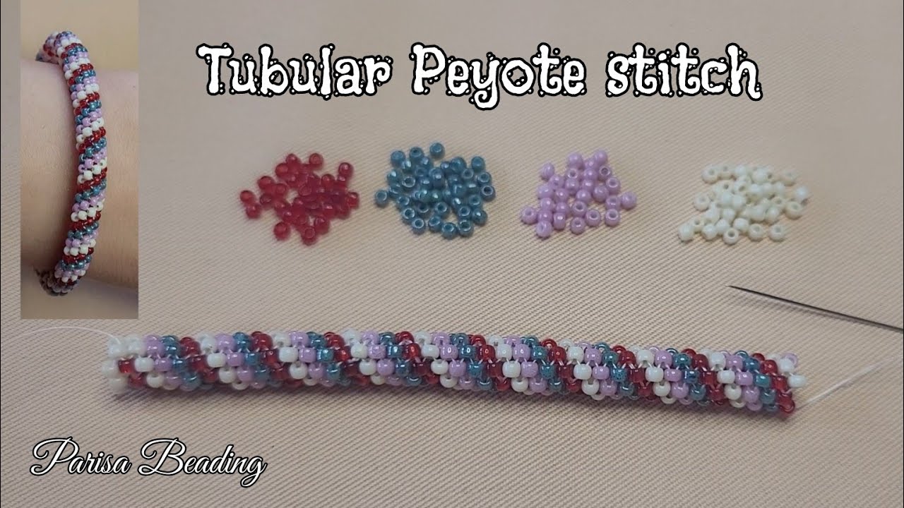 DIY Beaded Even Tubular Peyote Stitch Bracelet tutorial 💝 - YouTube
