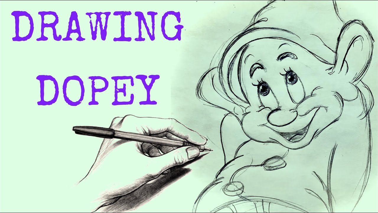 How to Draw Dopey | Snow White and the Seven Dwarfs - YouTube