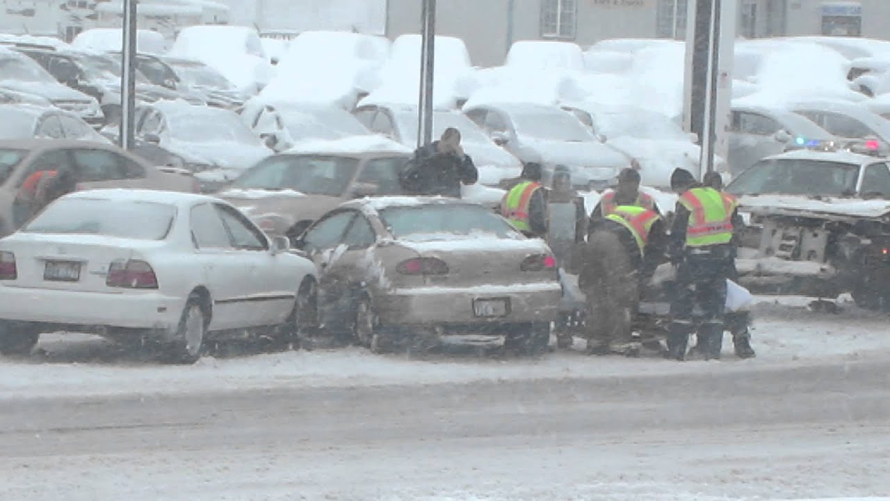 Car Wreck Caused By Snow! - YouTube