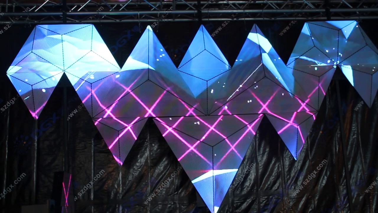 Triangle Led Screen with high definition from Shenzhen DGX - YouTube