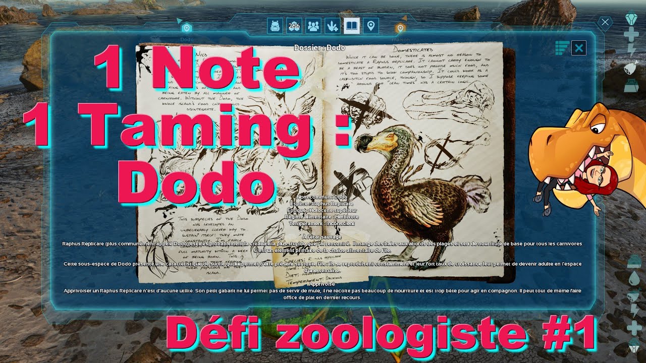 1 Note, 1 Taming : Dodo Succès Maître zoologiste - YouTube