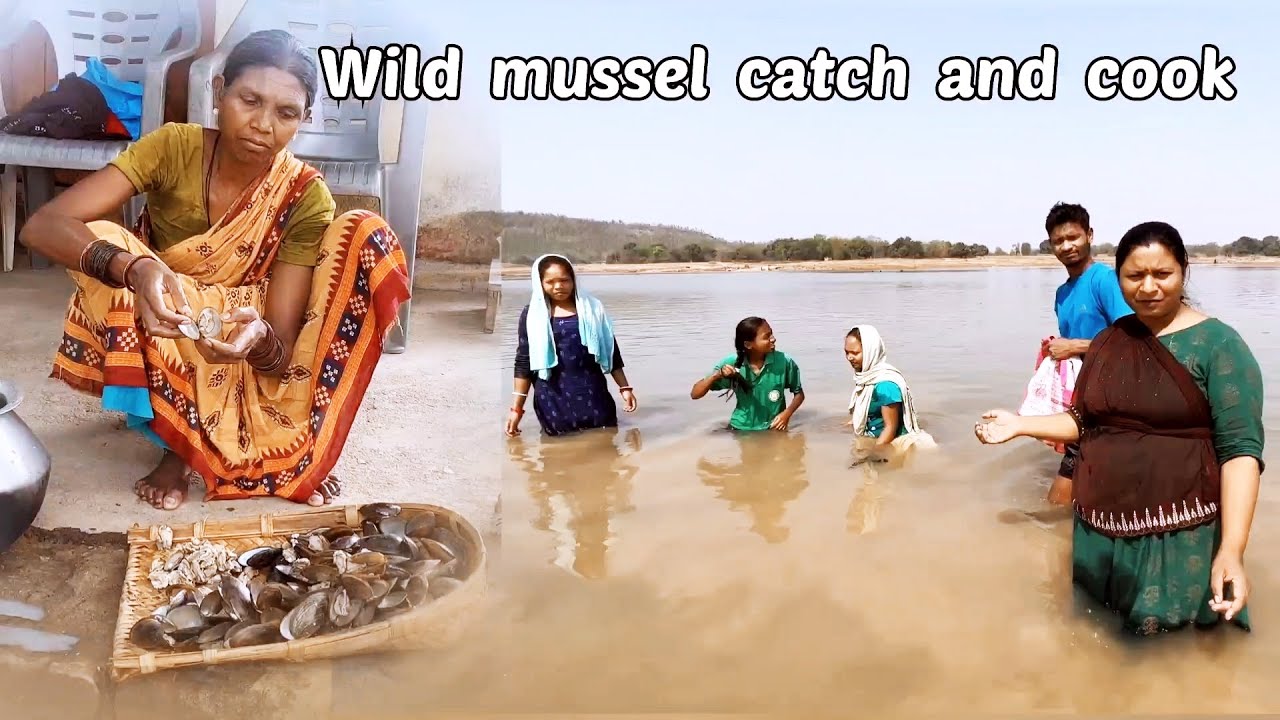 Wild mussels catch and cook/Mussels fry recipe cooking & eating in ...