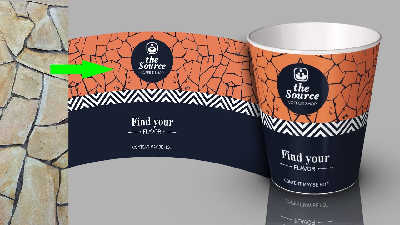Paper cup Sleeve Design | COFFEE CUP | Easy & Creative Design ...