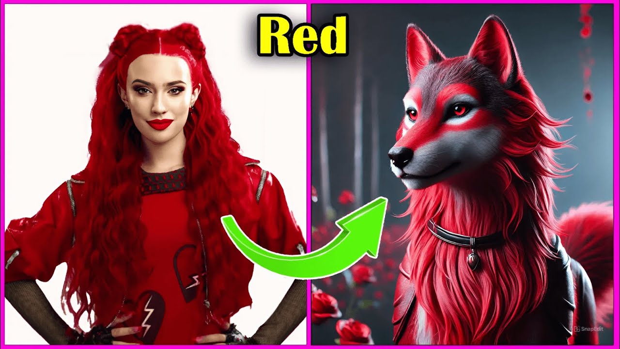 DESCENDANTS THE RISE OF RED CHARACTER AS ANIMAL - YouTube