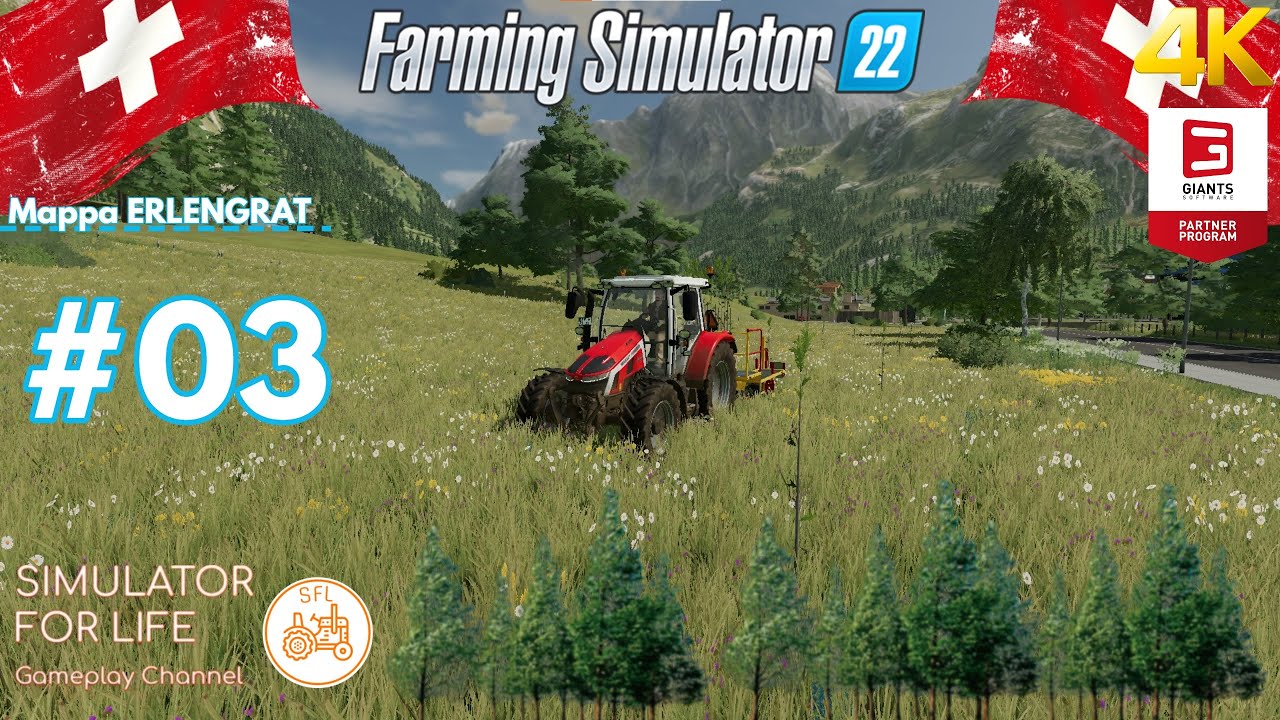 #03 PIANTIAMO 4 VARIETA' DI ALBERI con Sten 84 - ERLENGRAT - FARMING SIMULATOR 22 ITA 4K - YouTube