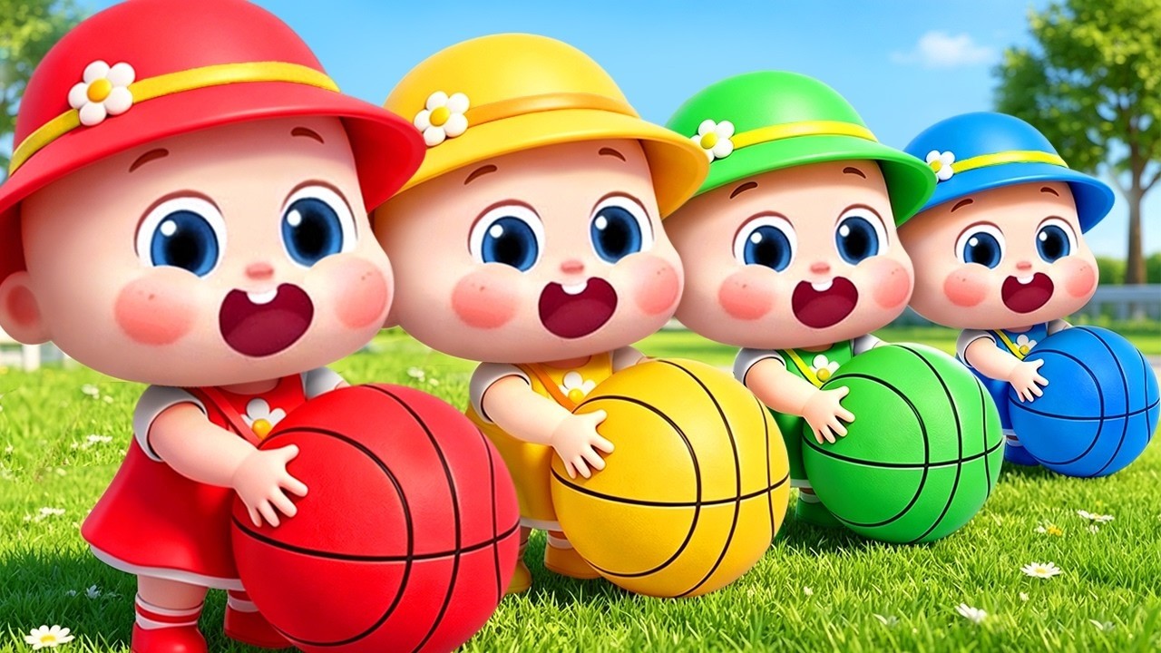 "🎈 Colorful Ball Safety Surprise! | Catchy Kids' Nursery Rhyme to Keep ...