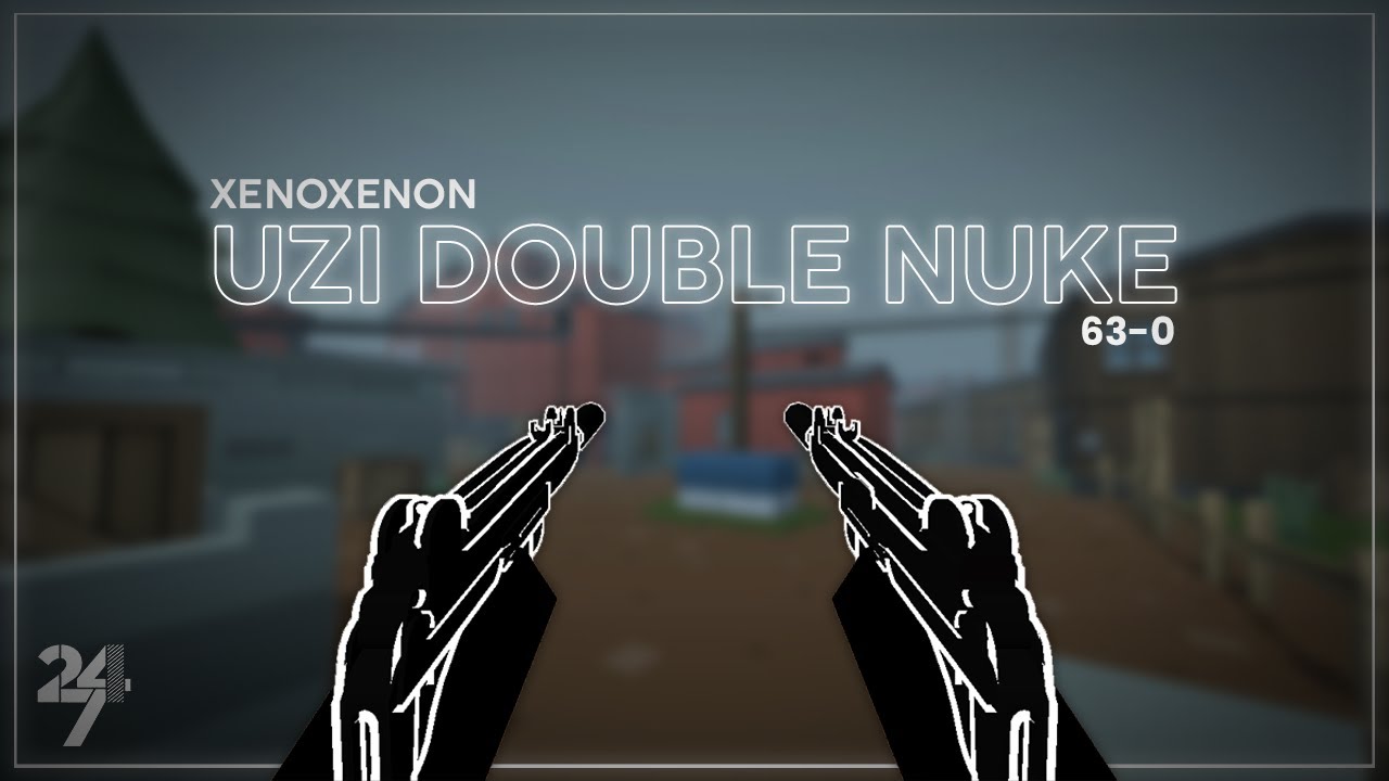 Krunker | Uzi Double Nuke (63-1) with Lunar Uzis [24/7] - YouTube
