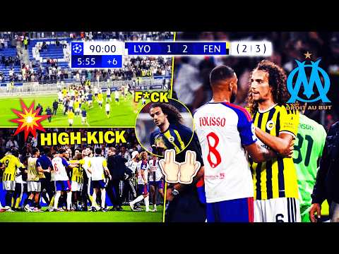 LES FOLLES IMAGES DE LA BAGARRE ET DES PROVOCATIONS DE GUENDOUZI... OL 1-2 FENERBAHÇE : 😳 (bonus)