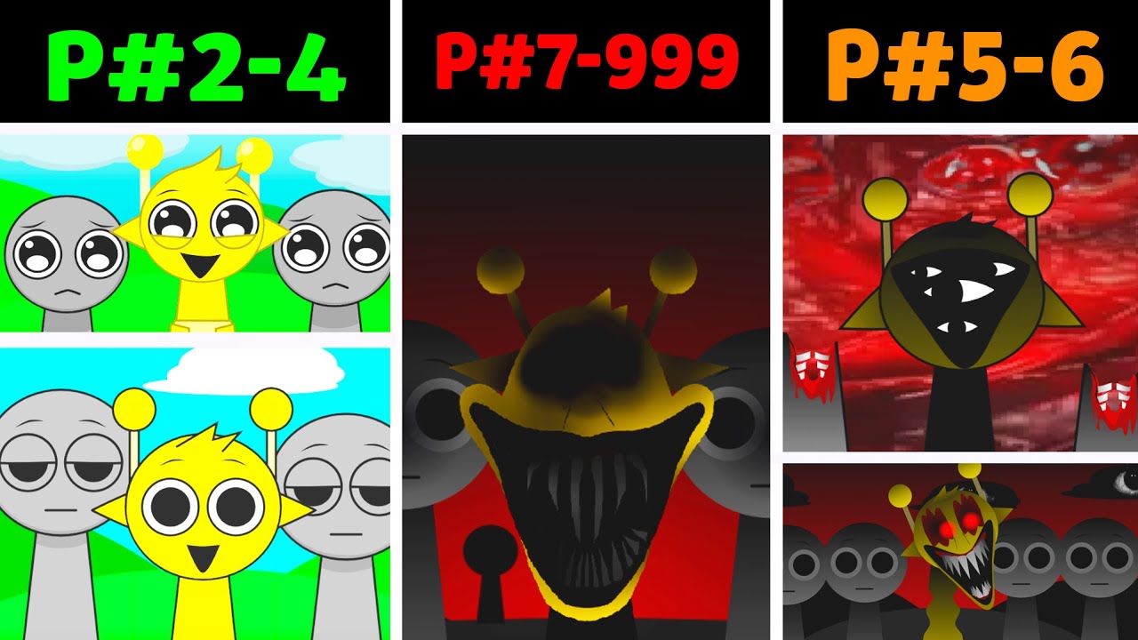 All Phases in Incredibox Sprunki! Phase 2 VS Phase 3 VS Phase 4 VS ...
