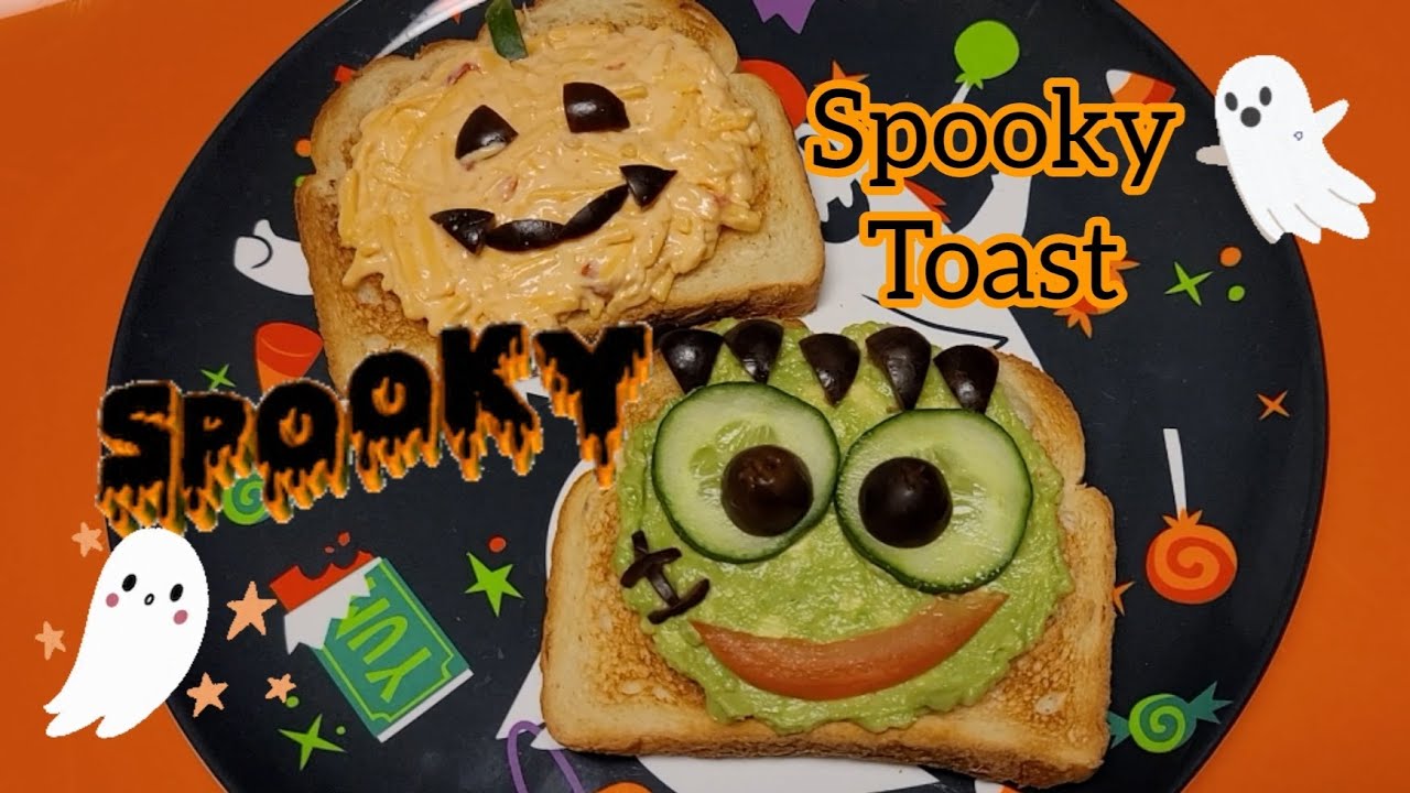 Spooky Toast! A Healthy Halloween Treat! - YouTube