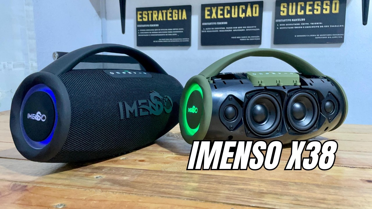 🌟 Imenso x38 Caixa de Som Bluetooth Potente (Unboxing Caixa de Som ...