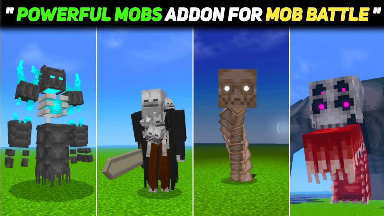 Top 3 Epic Mob Battle Mod For Minecraft Pe +1.19 | Mcpe Mob Battle Mod ...