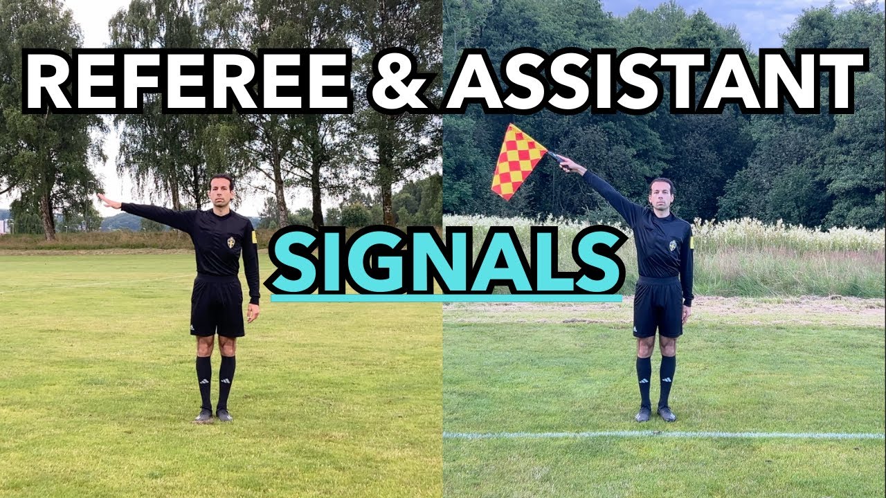 Football (soccer) Referee & Assistant Referee Combined Signals Guide ...