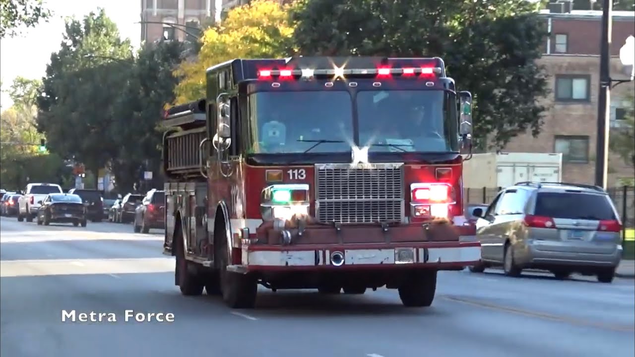 Chicago Fire Dept Engine 113 Responding Urgently - YouTube
