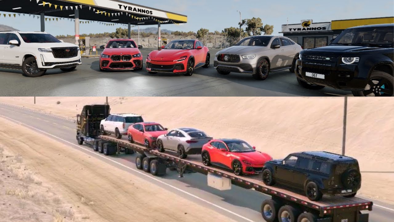 How to Load Luxury SUVs onto a Trailer | BeamNG Drive Gameplay - YouTube