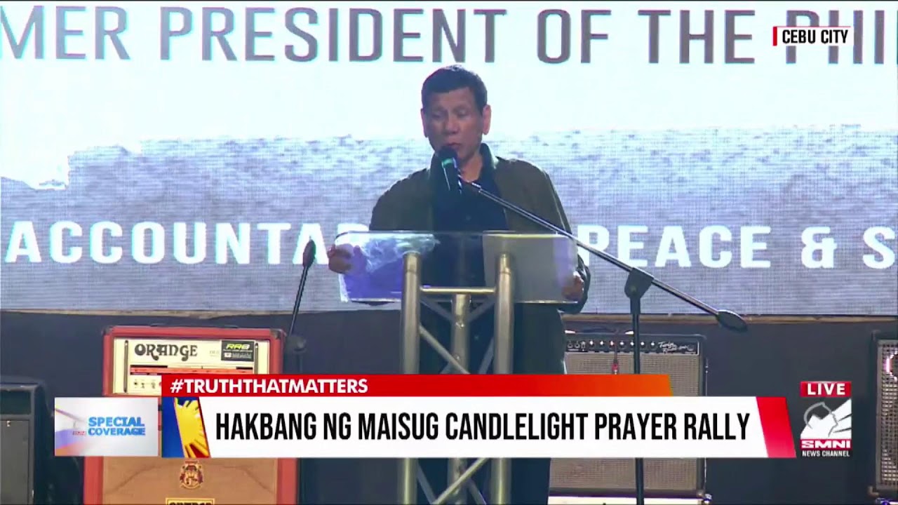 CEBU PRAYER RALLY 2024 | DUTERTE LIVE: Candlelight Prayer Rally sa Cebu ...