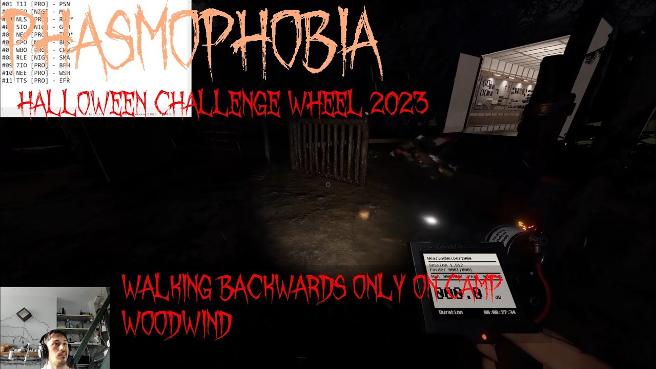 Phasmophobia Halloween Challenge Wheel 2023 - Walking Backwards Only On ...