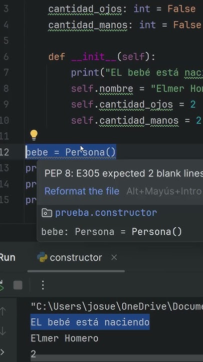 Así Funciona un Método Constructor Vacío en Python #python #programación #software # ...