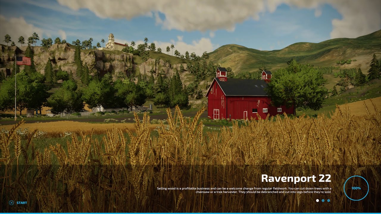 Part 1 on Farming simulator 22 on RAVENPORT 22 map on 50 subscribe on ...