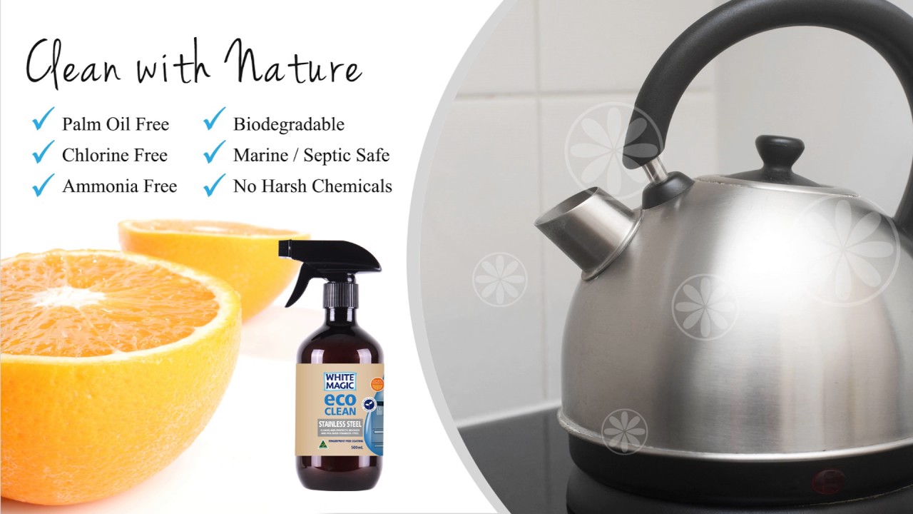 White Magic Eco Clean Stainless Steel - YouTube