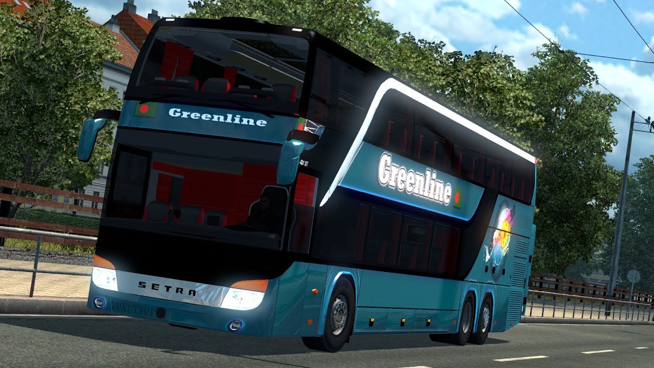 Green Line Double Decker [ETS2 BUS MOD MERCEDES BENZ SETRA] - YouTube