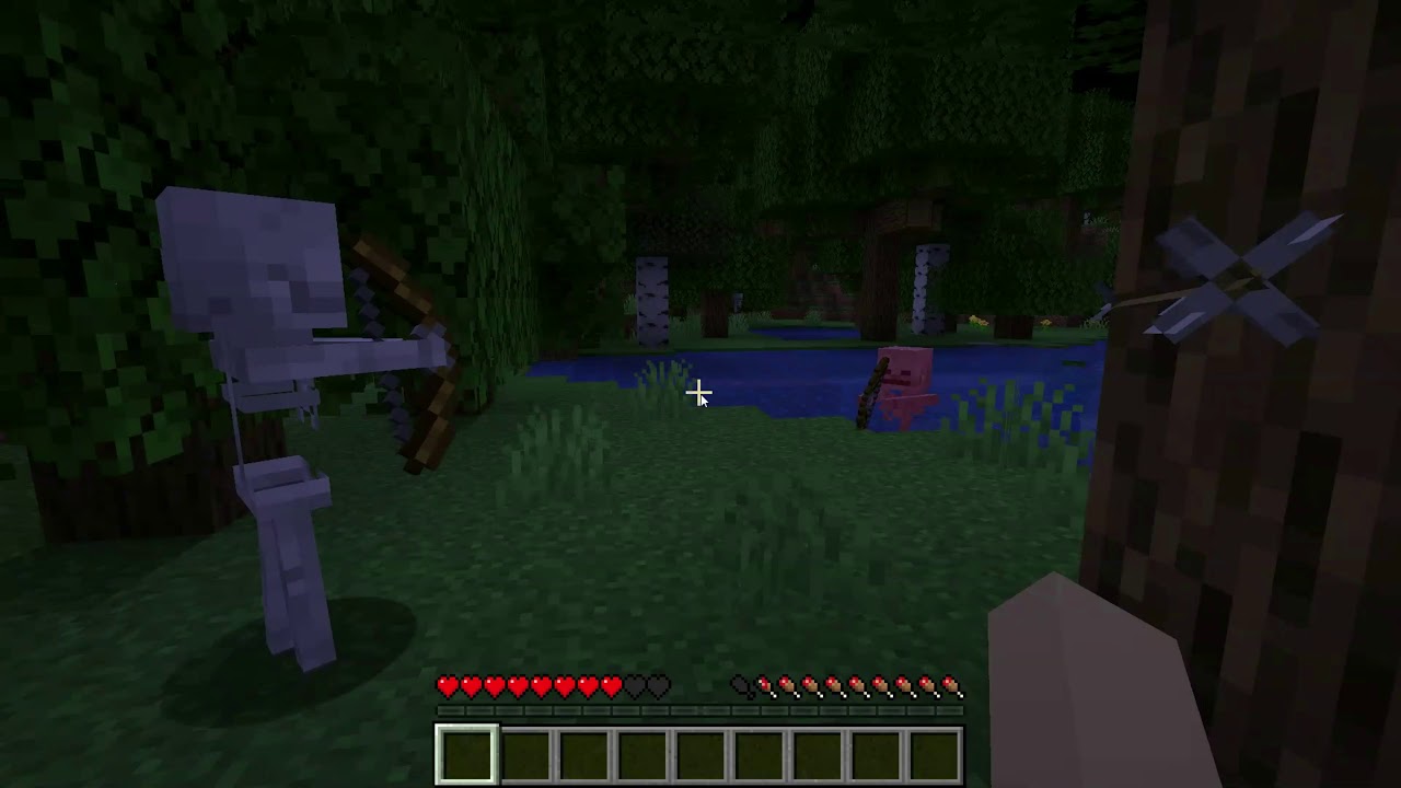 skeletons fighting mincraft - YouTube