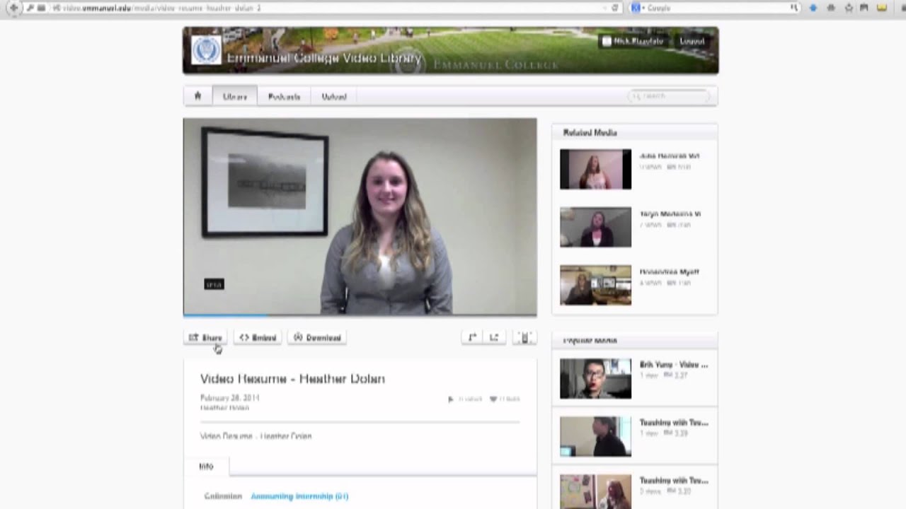 Emmanuel Minute | Video Résumé | Emmanuel College - YouTube
