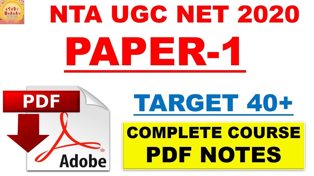Paper 1 complete Pdf Notes ugc net 2020 - YouTube