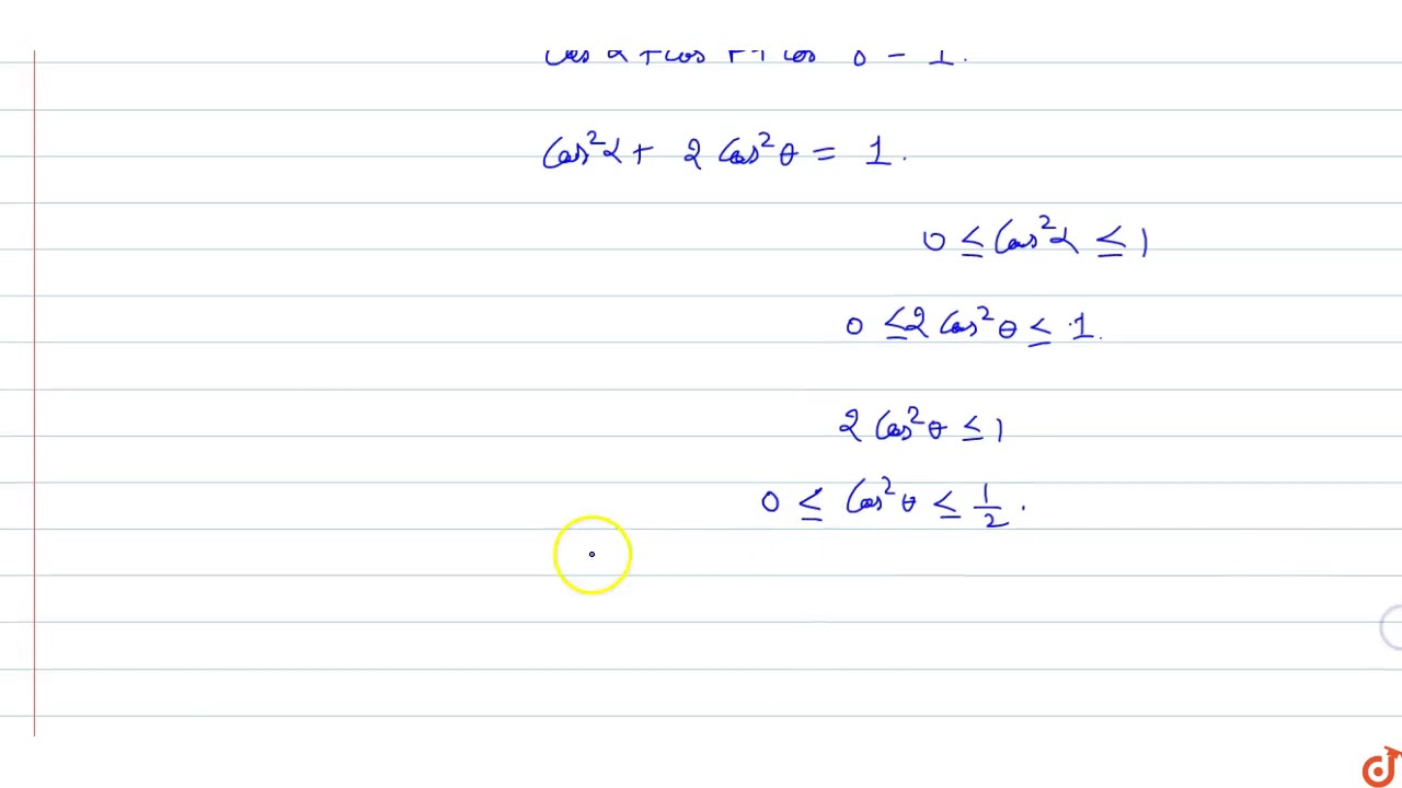 A line in the 3-dimensional space makes an angle `theta ( 0 lt theta le ...
