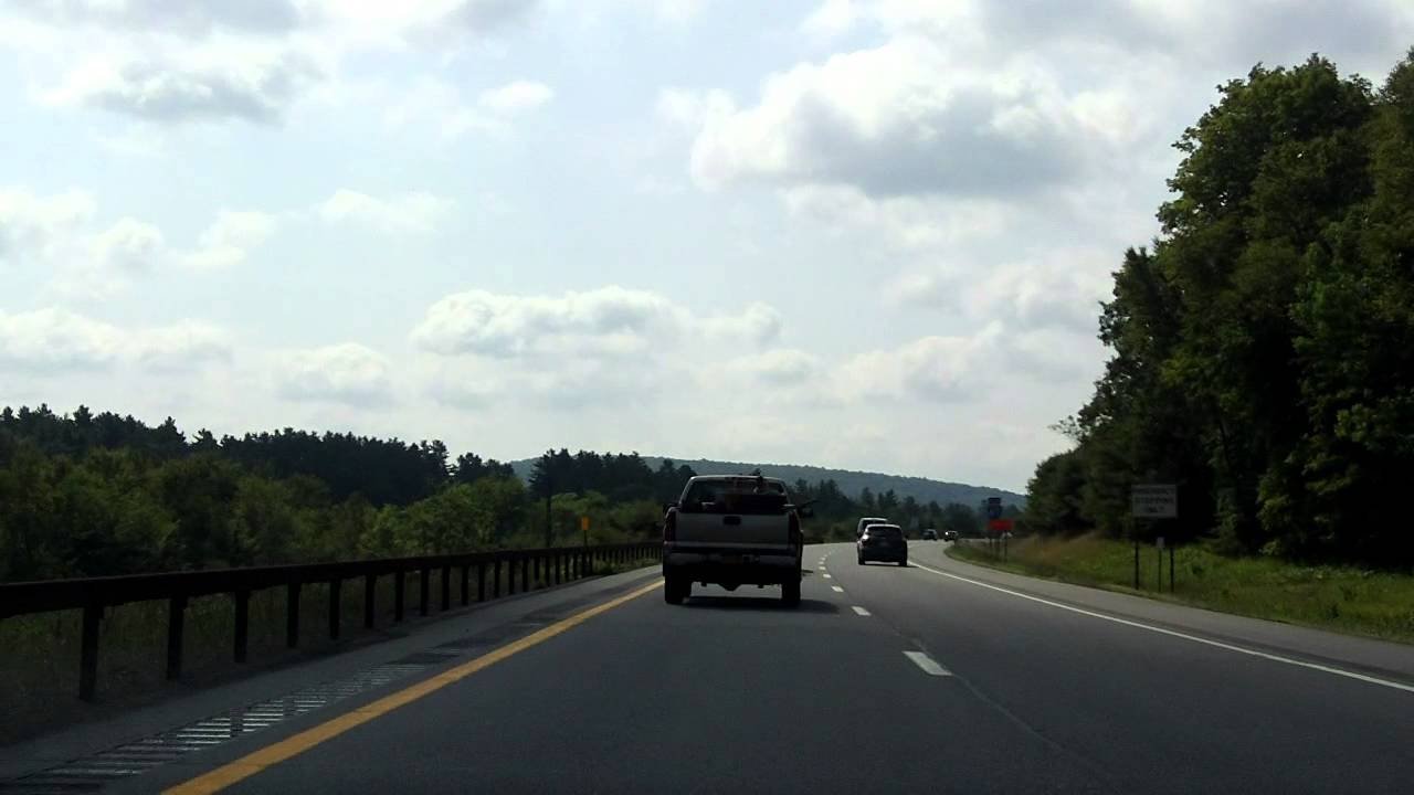 Adirondack Northway (Interstate 87 Exits 27 to 25) southbound - YouTube