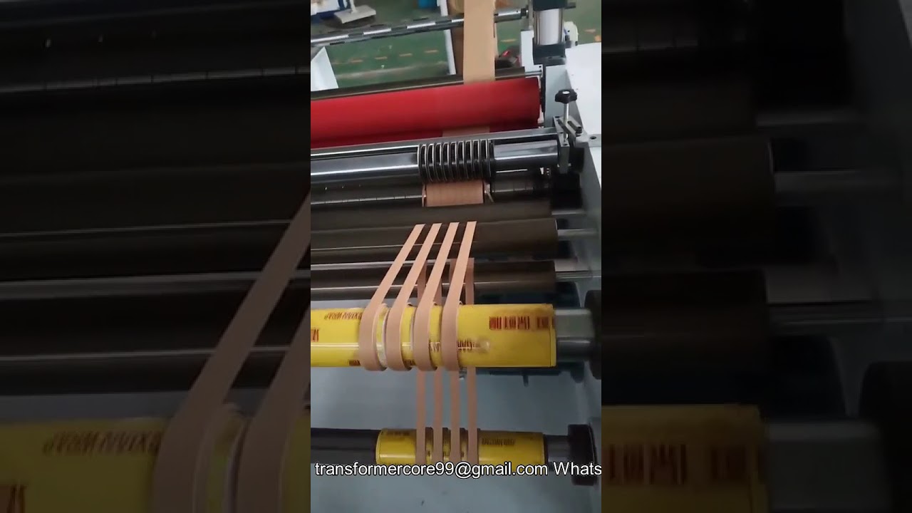Insulation material slitting machine - YouTube