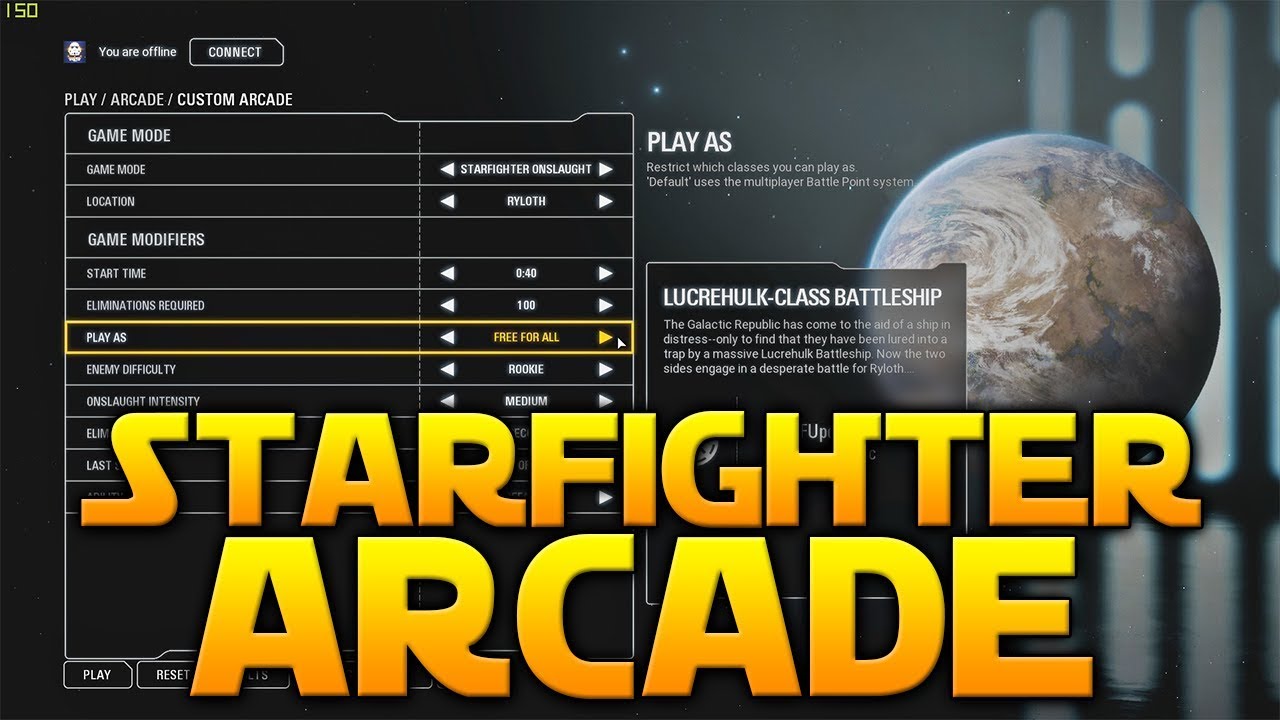 STARFIGHTER ARCADE GAMEPLAY - Star Wars Battlefront 2 - YouTube