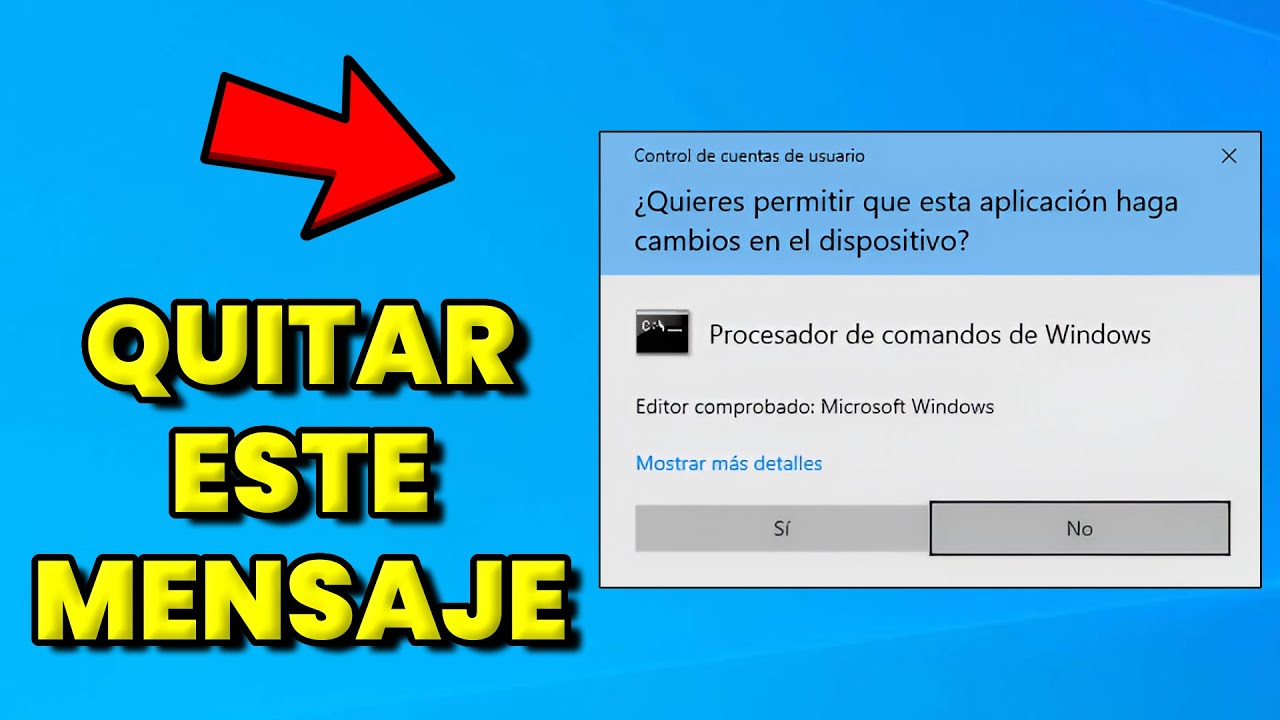 Quieres Permitir que esta Aplicación haga cambios en el Dispositivo ...