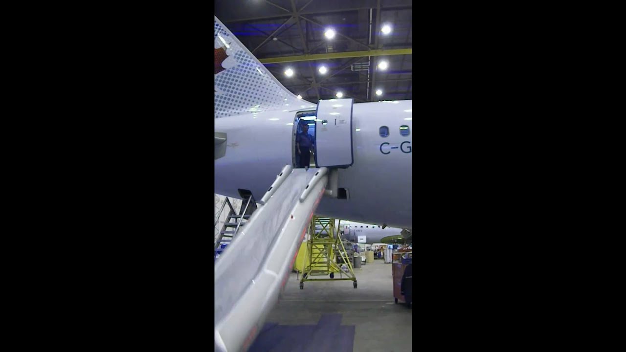 A319 Slide Deployment - YouTube