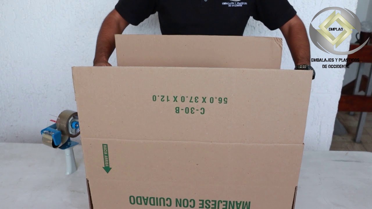 EMPLAO: Armado y sellado correcto de una caja de cartón - YouTube