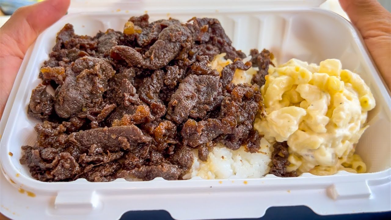 Mitsu Ken Teri Beef, Shoyu Chicken, Garlic Chicken Review - YouTube