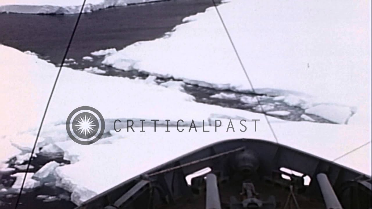 The bow of USCGC Northwind II (WAGB-282) as she breaks through ice in ...