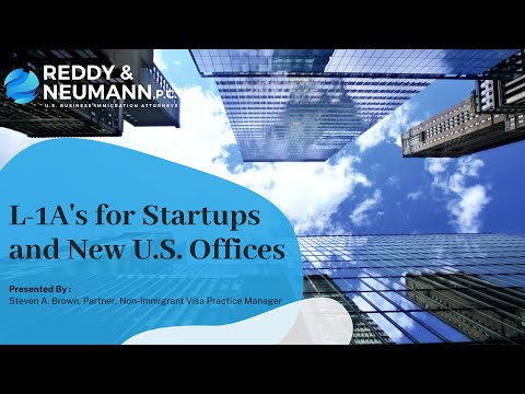 L-1As For Startups And New US Offices - YouTube