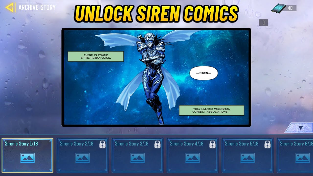 Collect Siren's Sound print Samples to Unlock Mythic Siren COMICS COD ...