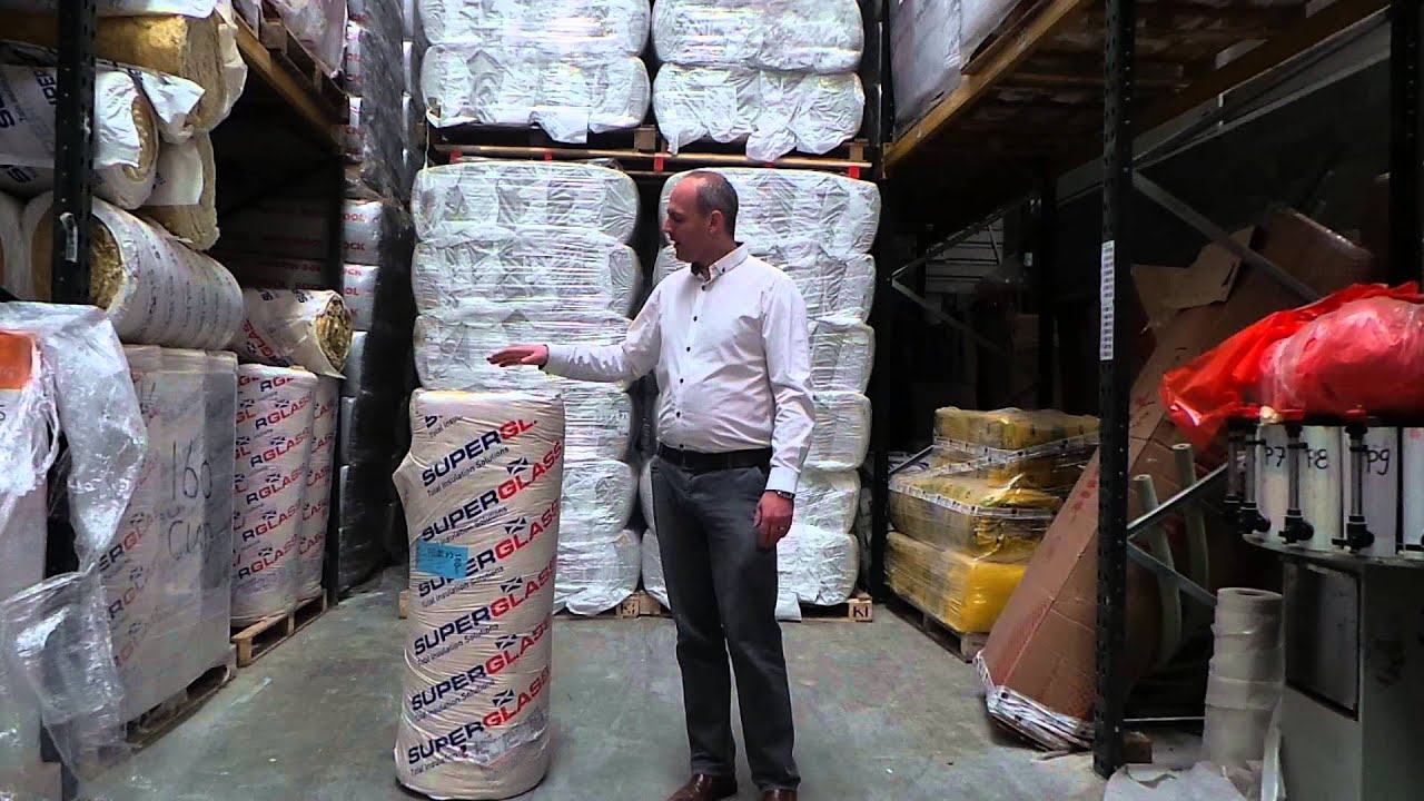 Superglass loft roll .044 100mm, 150mm, 170mm and 200mm - YouTube