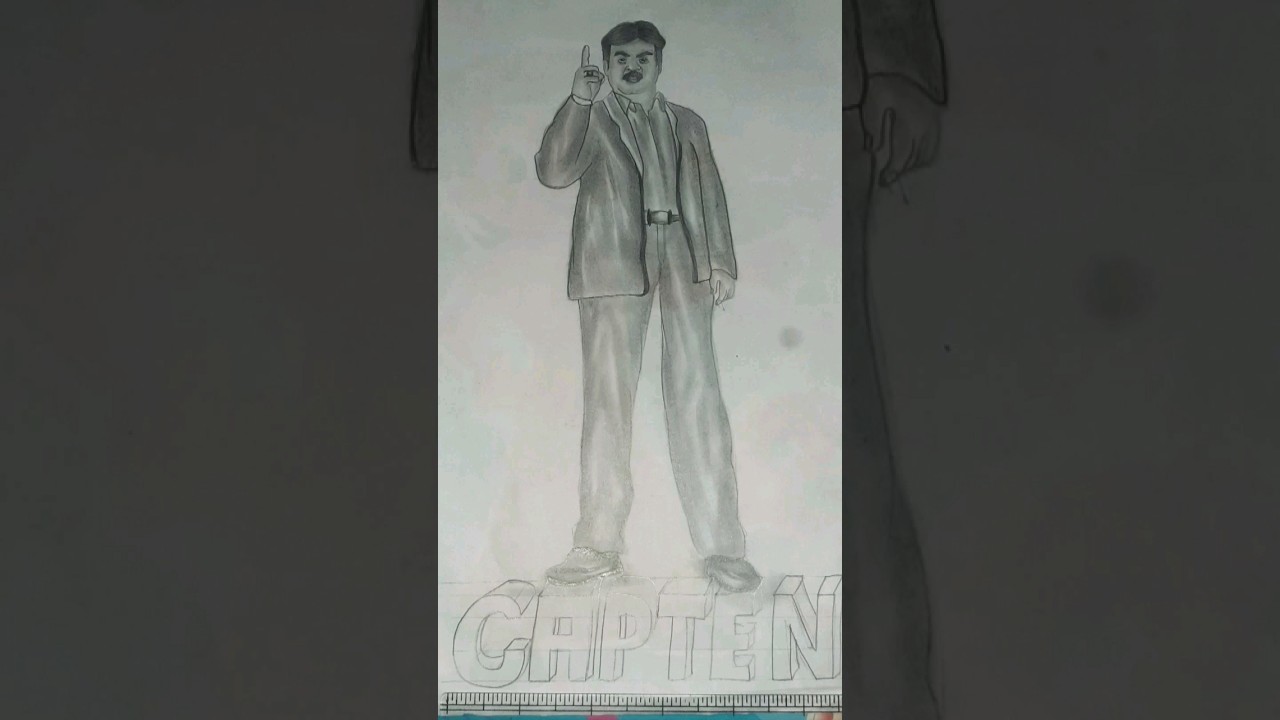 CAPTAIN VIJAYAKANTH drawing art #art #captain #mp - YouTube