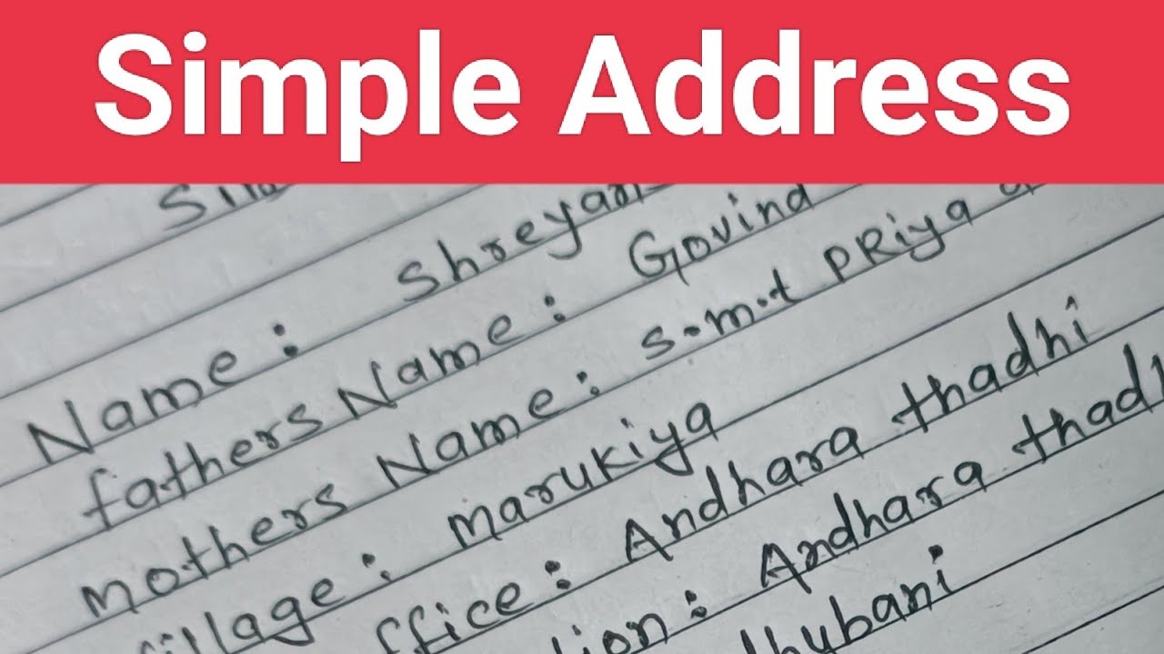 Simple address।। Simple biodata।। for Kid's Students - YouTube