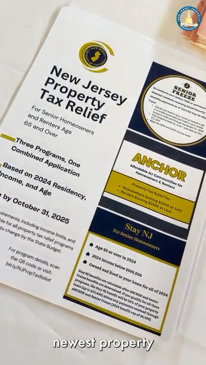 NJ Seniors: Apply for Property Tax Relief Before October 31 - YouTube